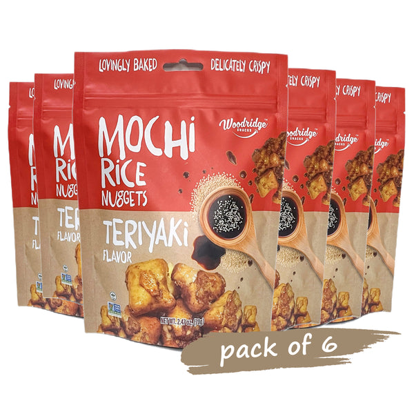 Mochi Rice Nuggets - Teriyaki (2.47 oz./70g Bag) – Woodridge Snacks
