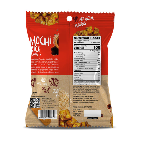Mochi Rice Nuggets - Teriyaki (Single Serve Bags) – Woodridge Snacks
